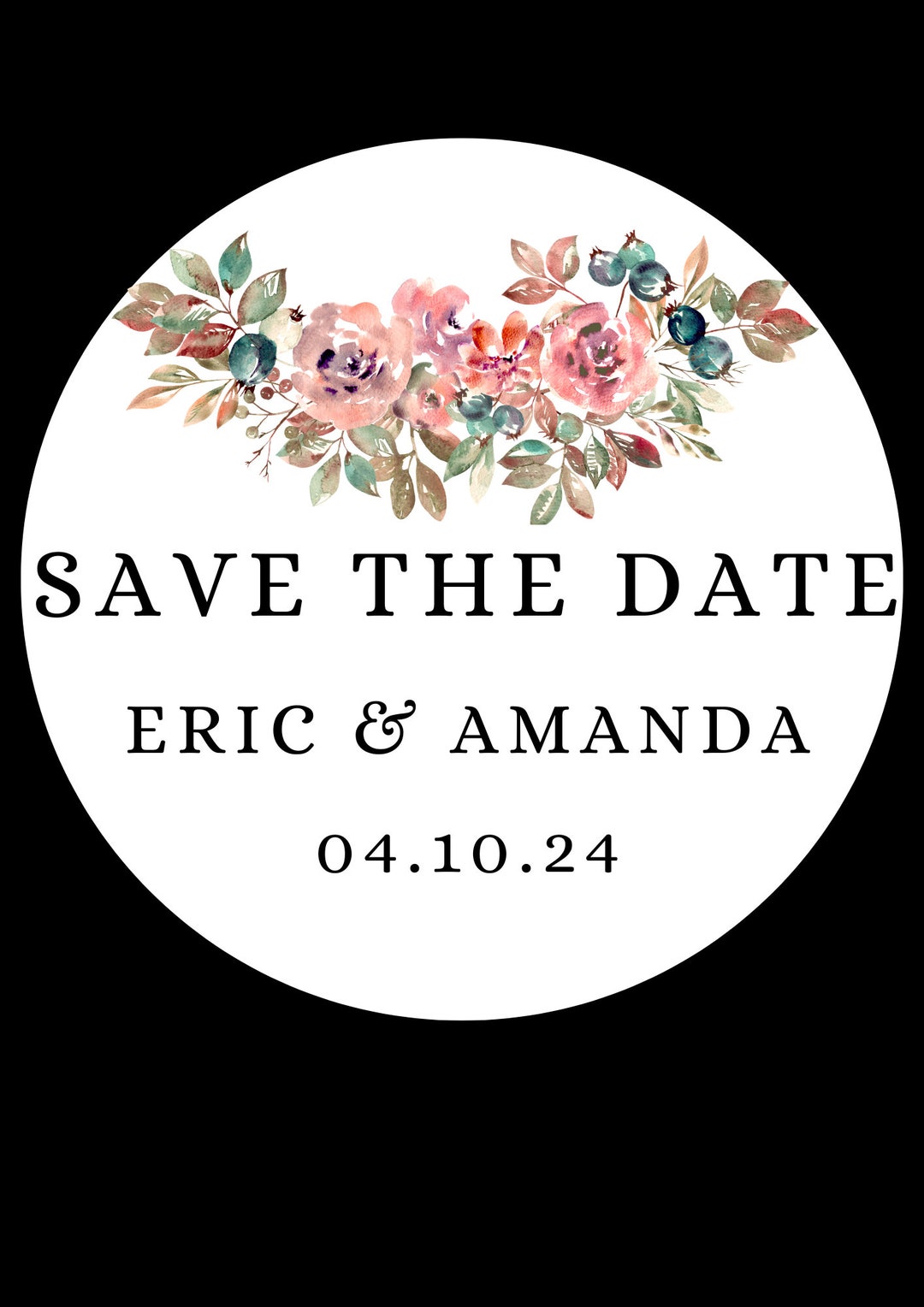 Save the Date Sticker, Save the Date Label, Wedding Invitation Sticker ...