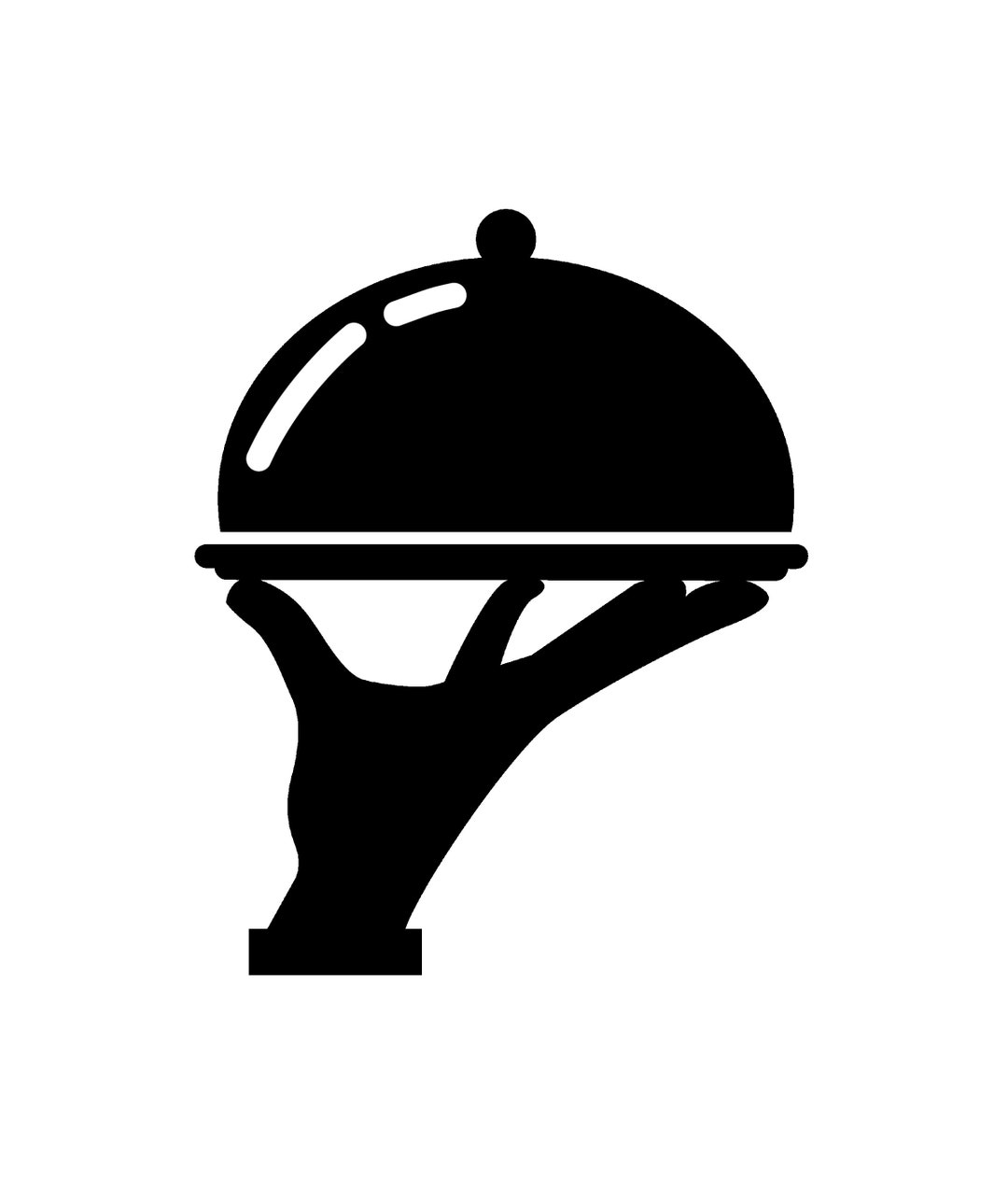 Waiter Server Tray Decal | Vinyl Car Decal | Window Decal | Laptop ...