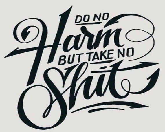 Stickers, Labels & Tags take no sh** window decal/ car decal Do no harm ...