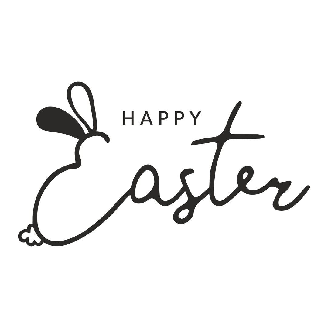 Bunny Happy Easter Decal | Vinyl Car Decal | Window Decal | Laptop ...