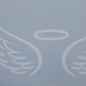 Angel Wings Halo Decal | Vinyl Car Decal | Window Decal | Laptop Decal ...