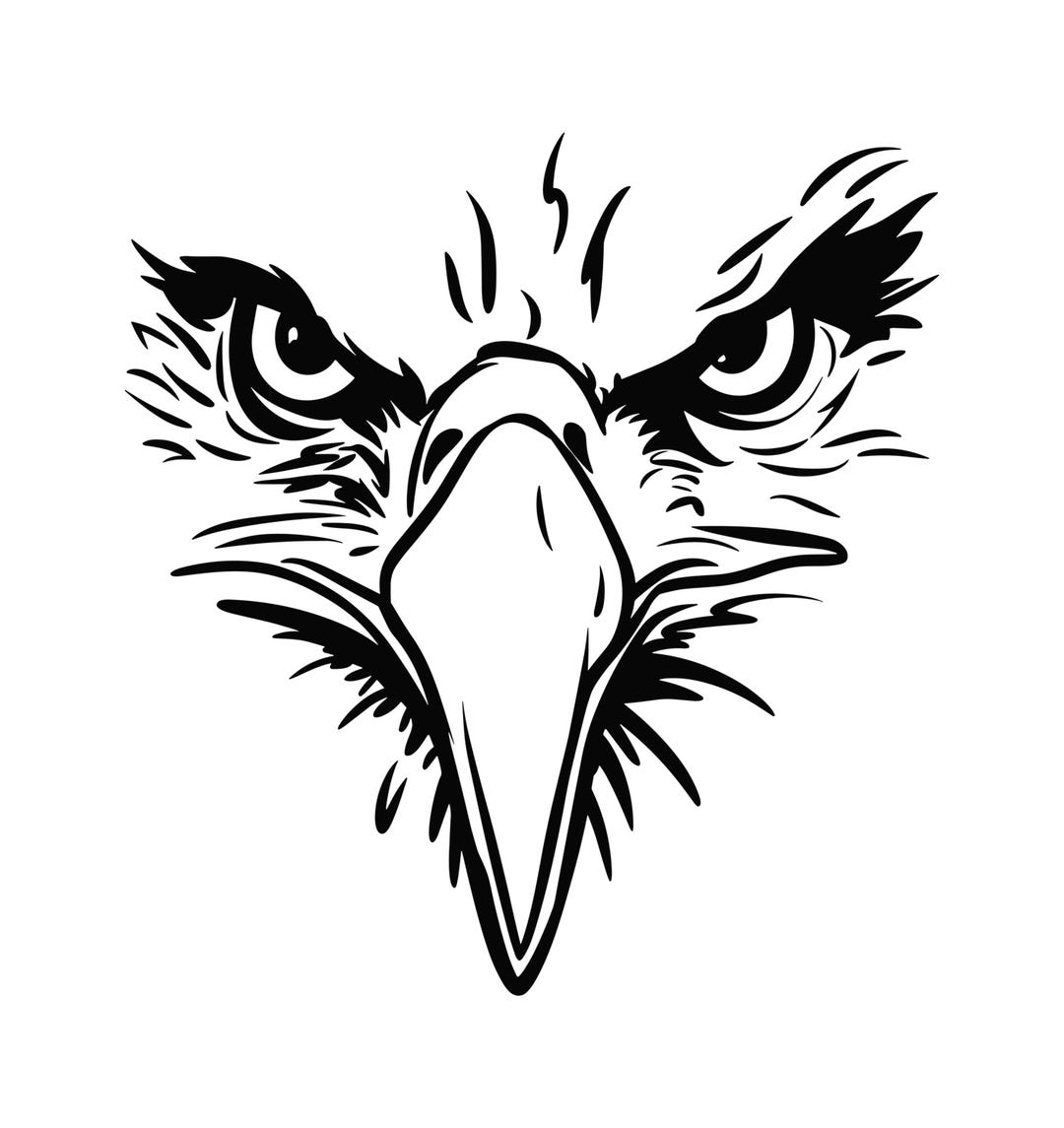 Eagle Face Decal | Vinyl Car Decal | Window Decal | Laptop Decal ...