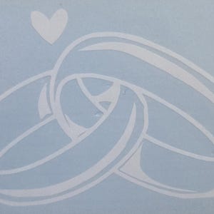 Wedding Rings Decal | Vinyl Car Decal | Window Decal | Laptop Decal ...