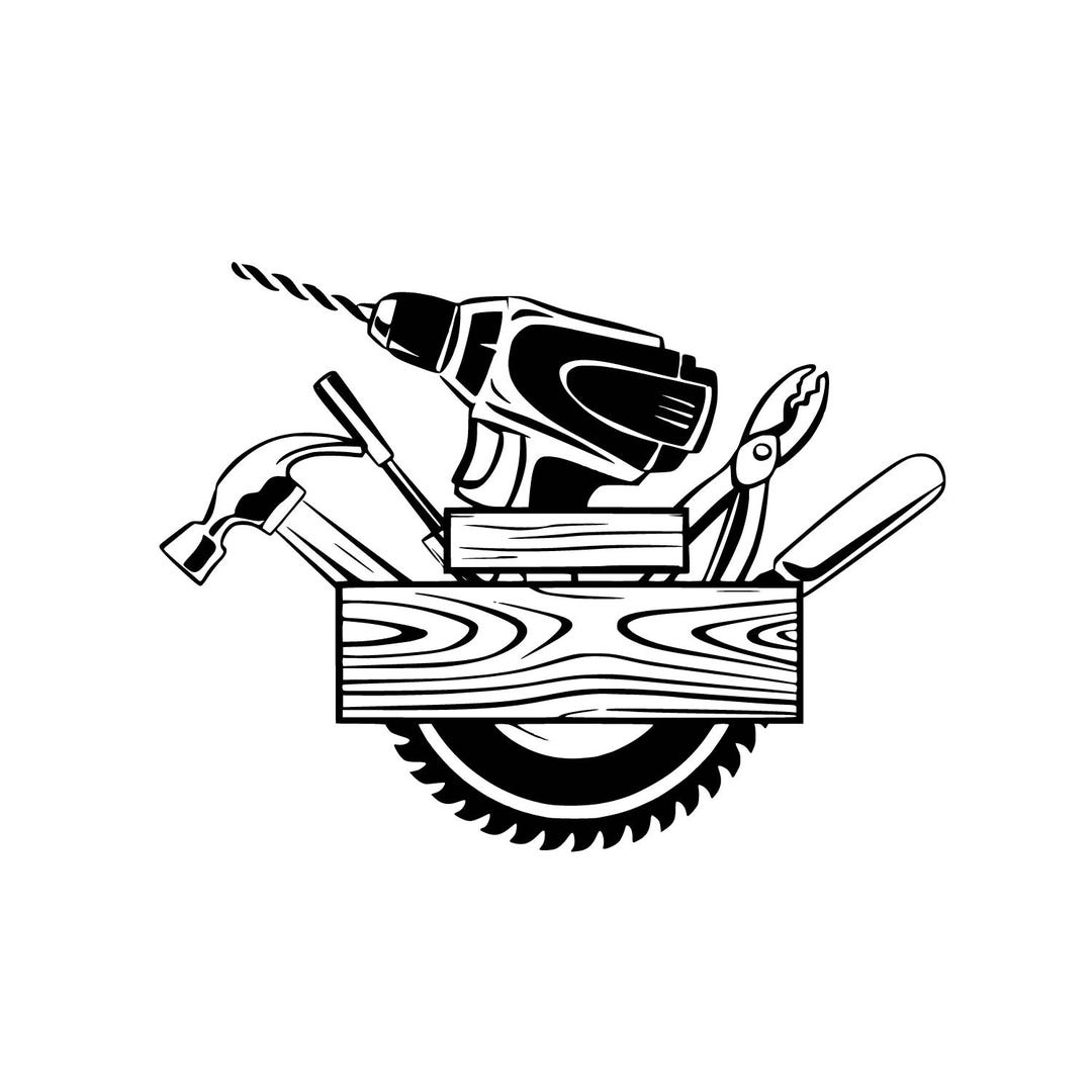 Carpenter Tools Decal | Vinyl Car Decal | Window Decal | Laptop Decal ...