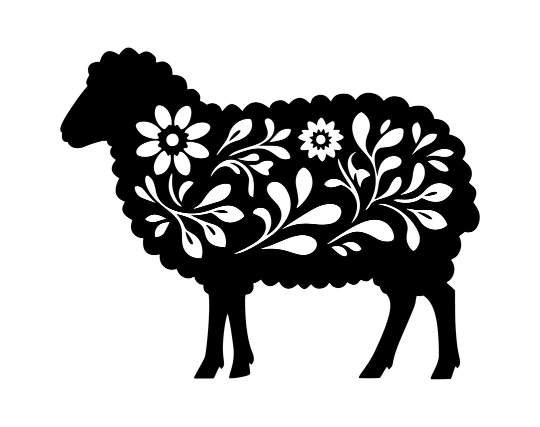 Floral Sheep Decal | Vinyl Car Decal | Window Decal | Laptop Decal ...
