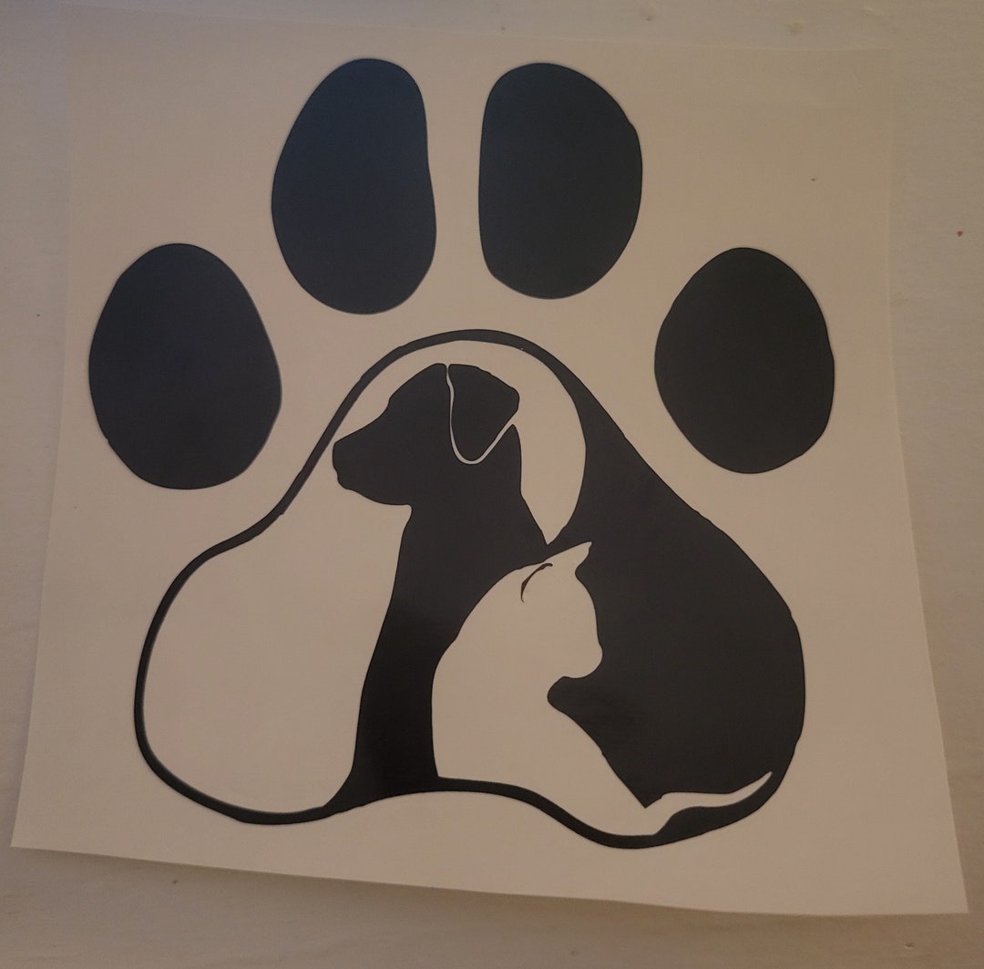 Cat and Dog Decal | Vinyl Car Decal | Window Decal | Laptop Decal ...