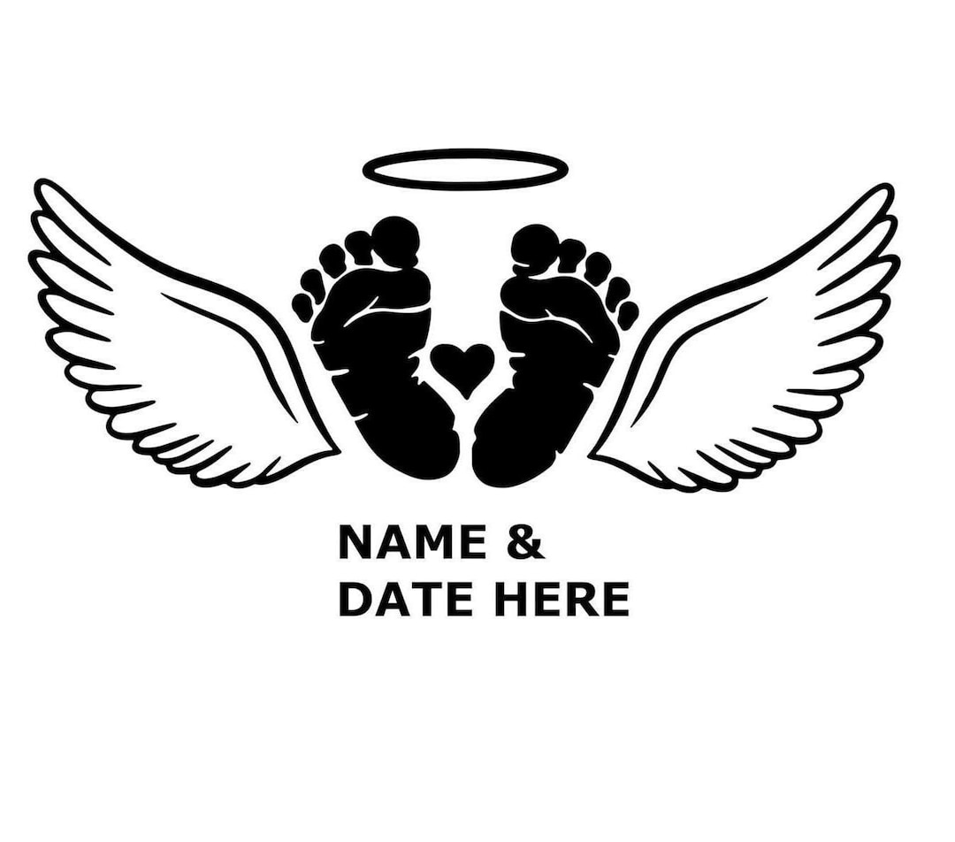 Angel Baby Memorial Decal | Personalized Memorial Decal | Vinyl Car ...