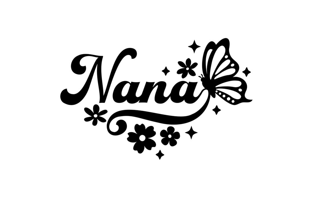 Nana Butterfly Decal | Vinyl Car Decal | Window Decal | Laptop Decal ...