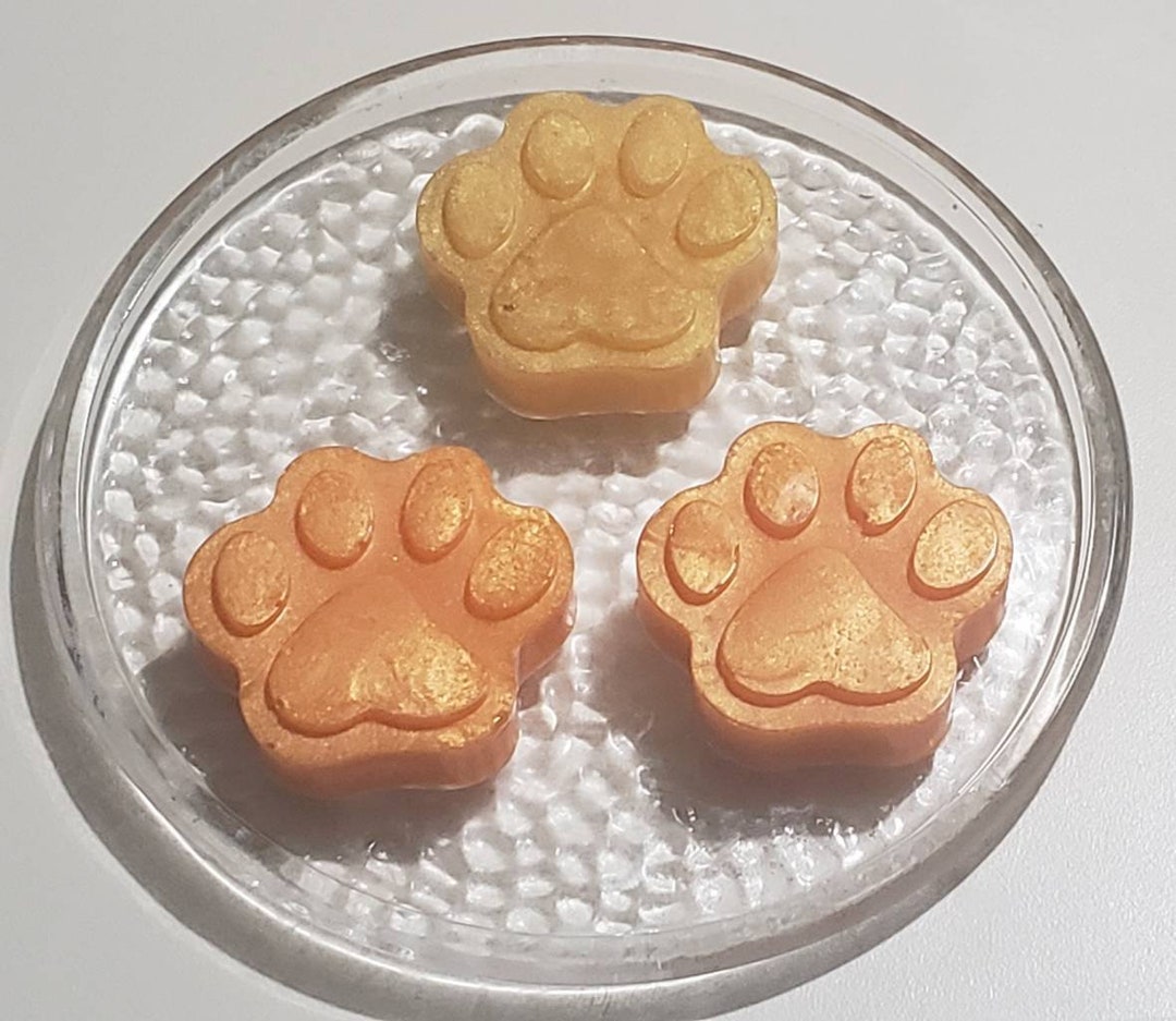 Paw Print Soap, Paw Shaped Soap, Glycerin Soap Bar, Set of 4 - Etsy