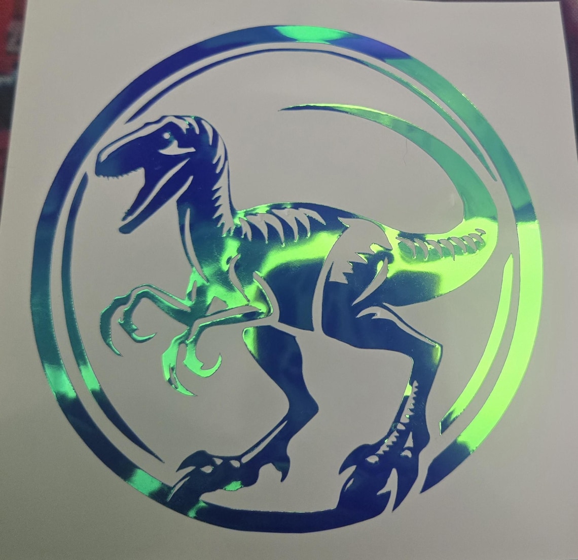 Velociraptor Dinosaur Decal | Vinyl Car Decal | Window Decal | Laptop ...