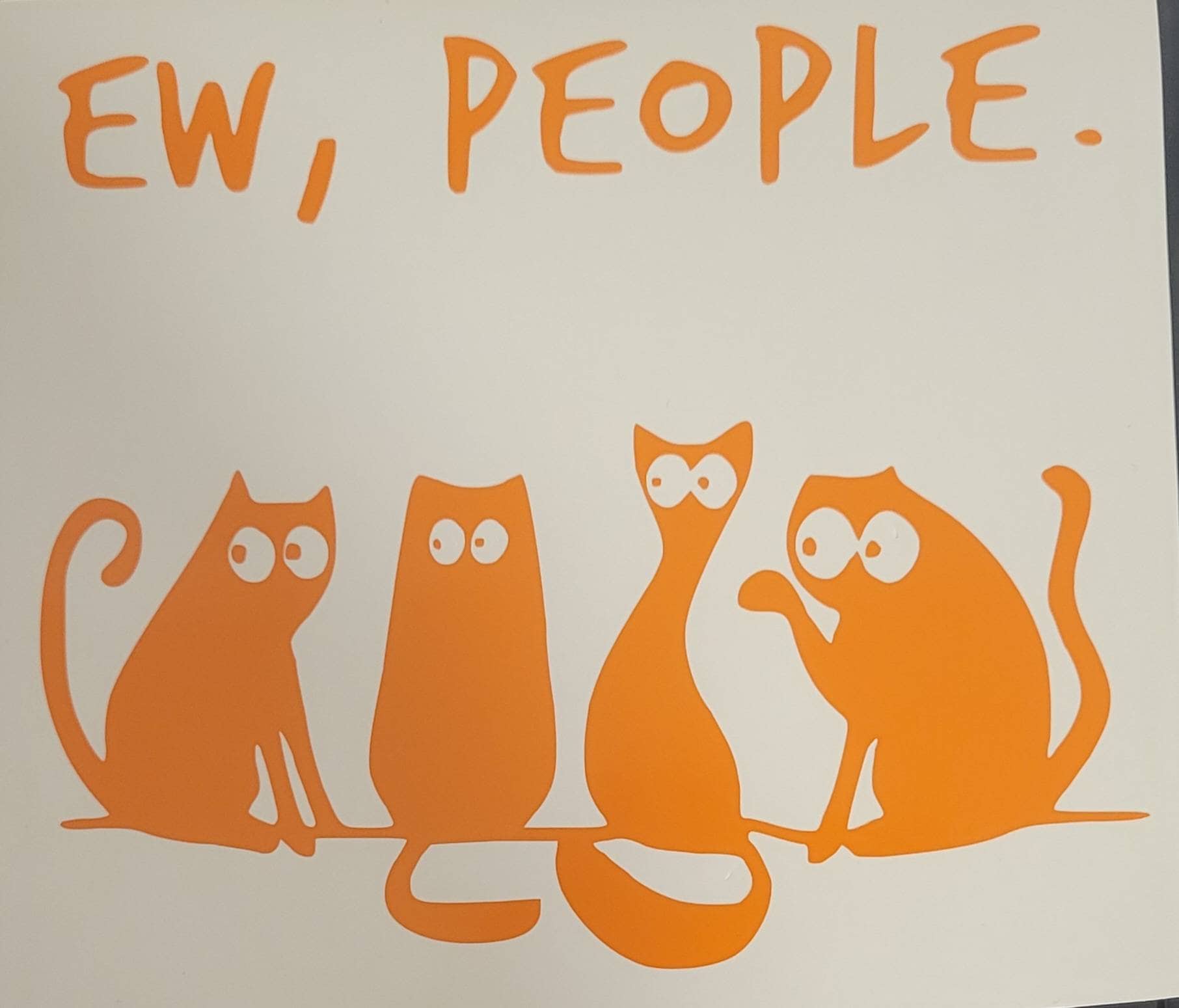 Ew People Cat Decal Vinyl Car Decal Window Decal Laptop - Etsy