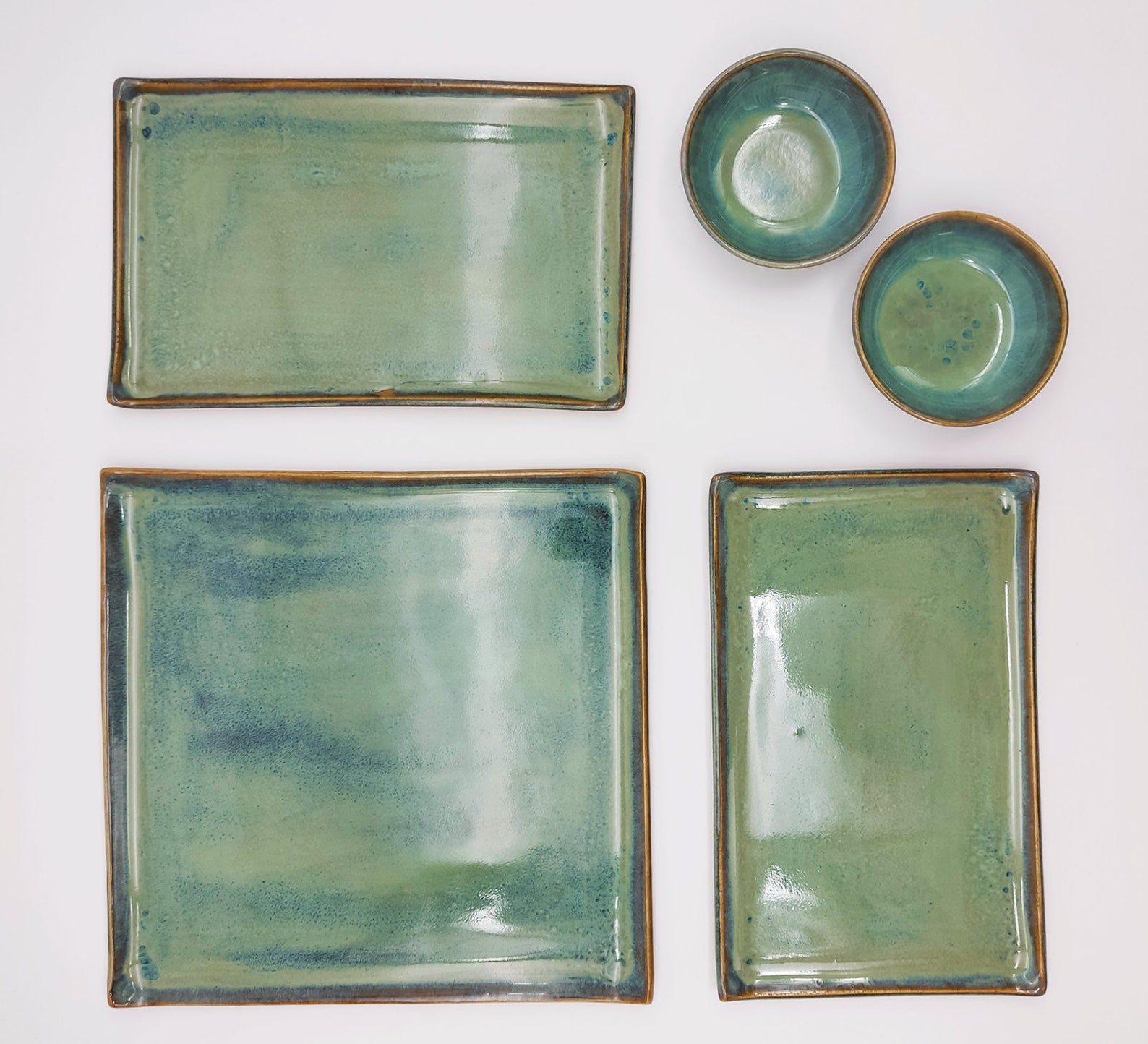 Ceramic Sushi Platter Set, Stoneware for Two, Sushi Plate, Dinner Set ...