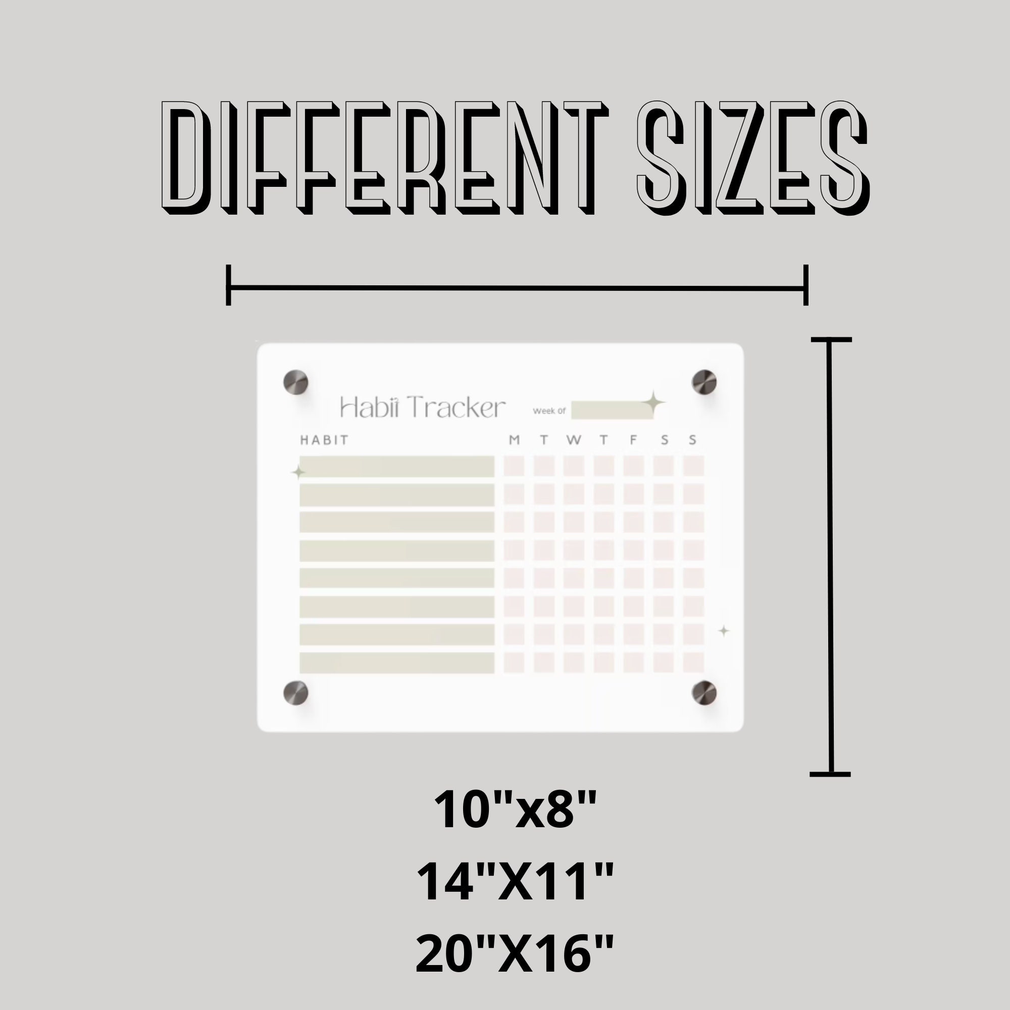 Habit Tracker for Wall Progress Monitoring Dry Erase Board for - Etsy