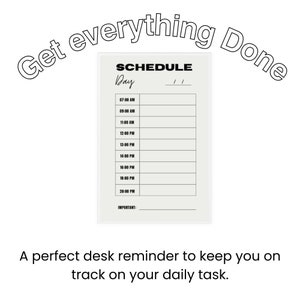 Daily Schedule for Desk Dry Erase Board Office Decor to Do Board for ...