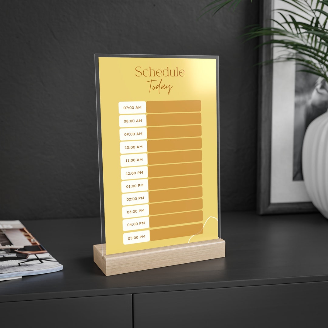 Daily Schedule for Desk Dry Erase Board Office Decor to Do Board for ...