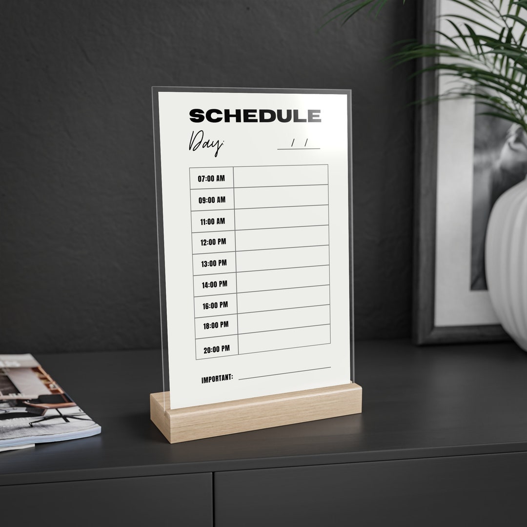 Daily Schedule for Desk Dry Erase Board Office Decor to Do Board for ...