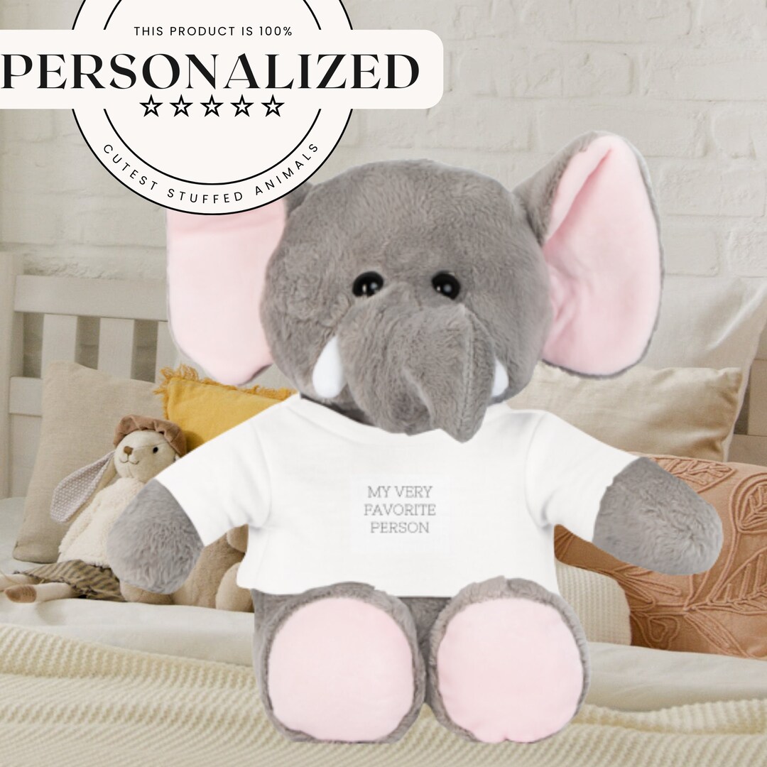 Personalized Elephant Stuffed Animal Bear Gifts Elephant Baby Shower ...