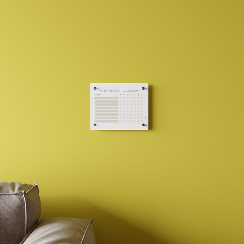 Habit Tracker for Wall Progress Monitoring Dry Erase Board for Office ...