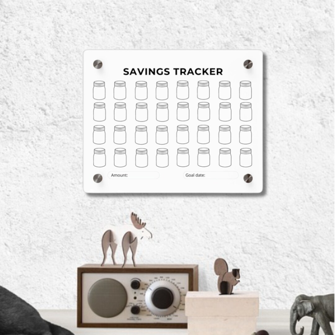 Savings Challenge Tracker for Wall Dashboard Decor Money Saving ...