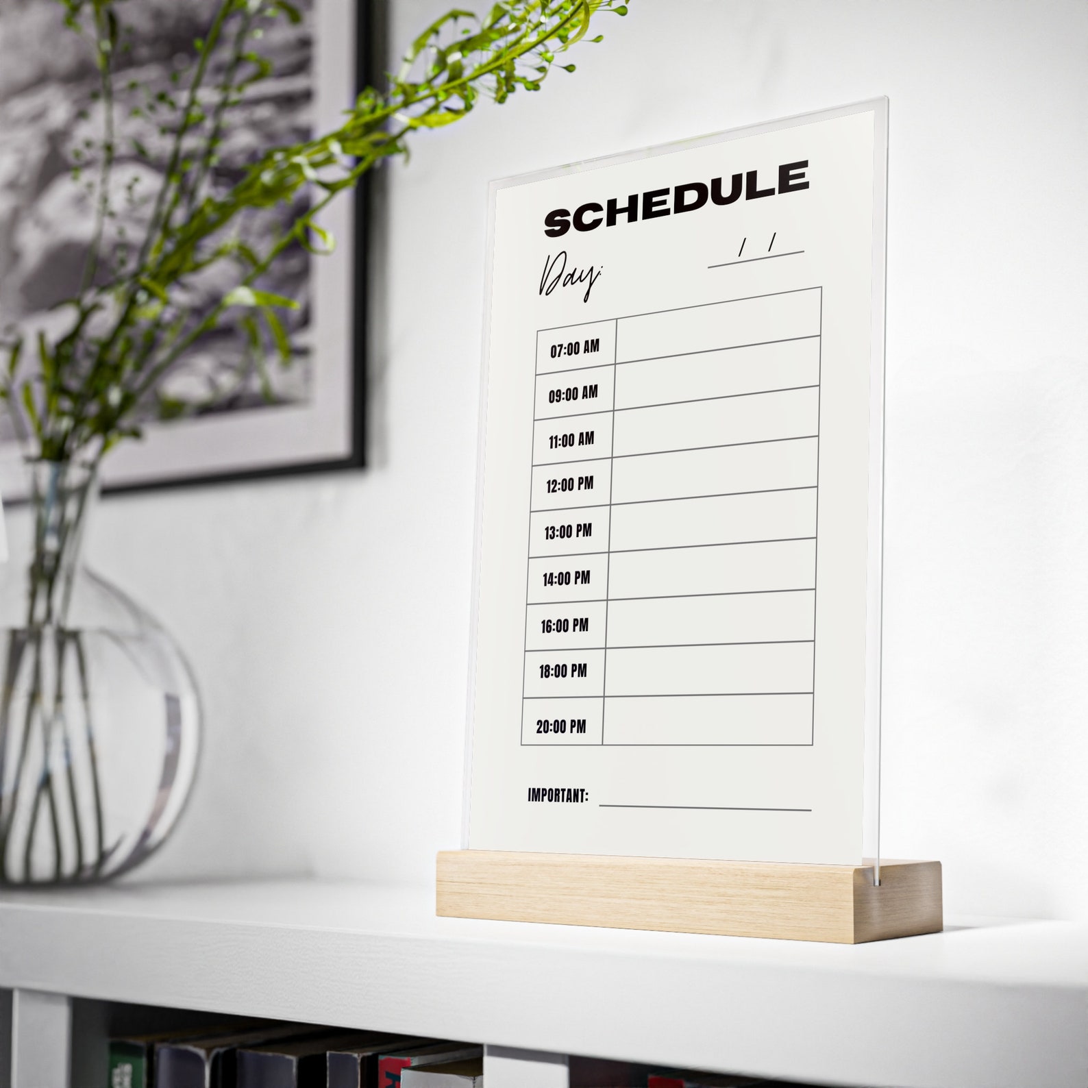 Daily Schedule for Desk Dry Erase Board Office Decor to Do Board for ...