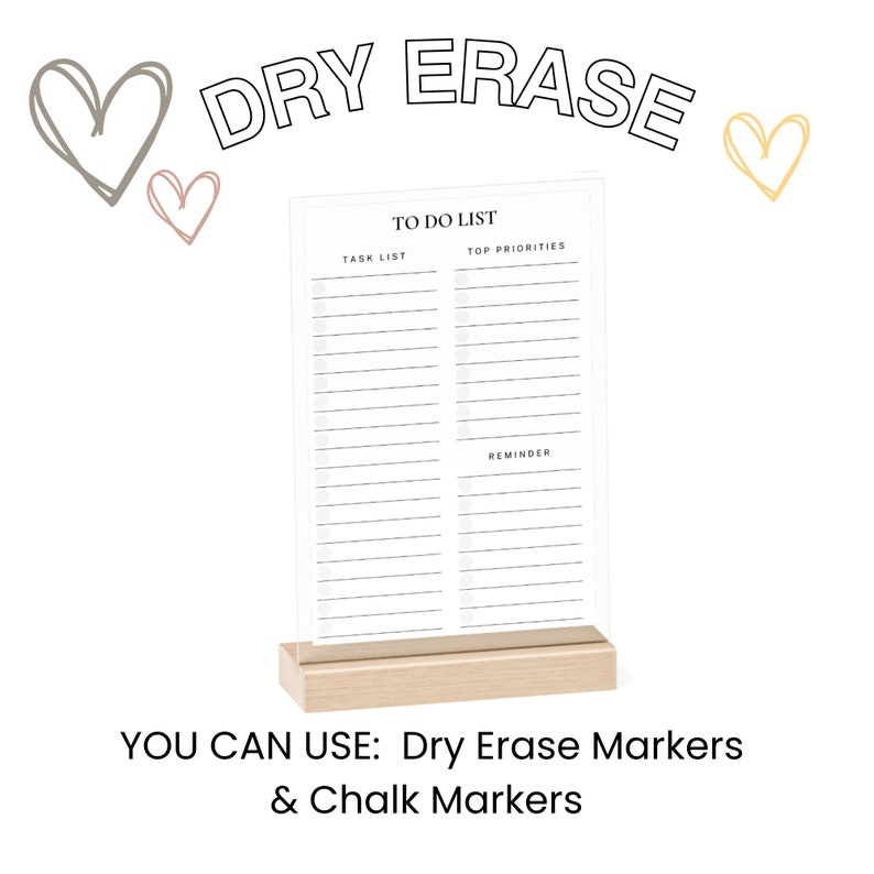 To-do List for Desk Dry Erase Board Office Decor to Do Board for Task ...