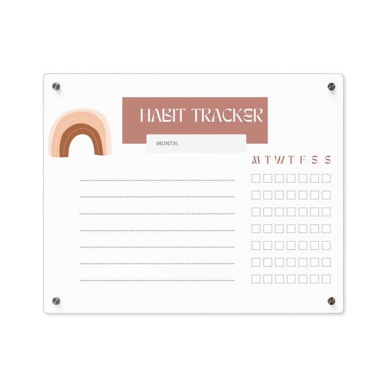 Habit Tracker for Wall Progress Monitoring Dry Erase Board for Office ...