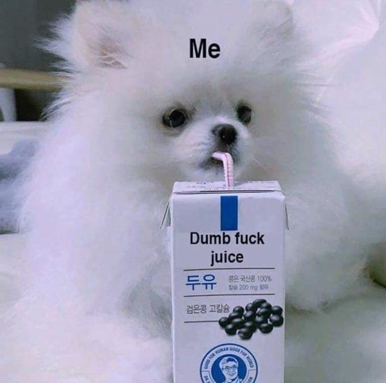 Dumb Fuck Juice Meme Sticker Glossy Water Resistant And Etsy