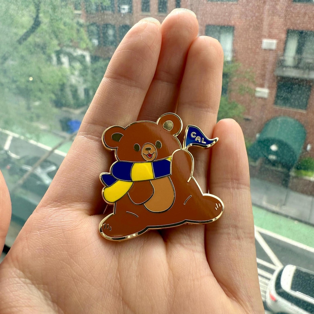 California Bear Pin | Hard Enamel Pin | Berkeley Pin | California Pin ...