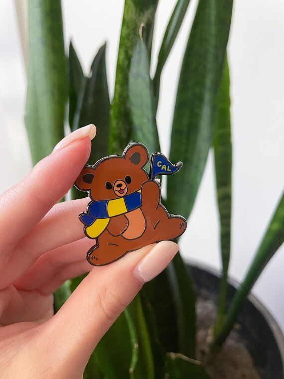 California Bear Pin Hard Enamel Pin - Etsy