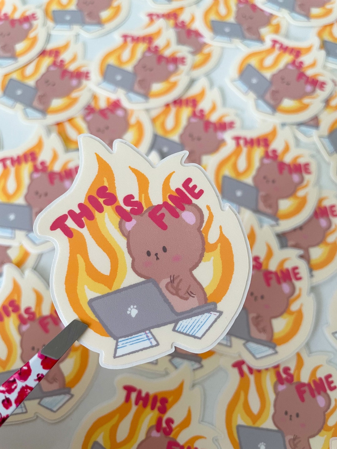 This is Fine Sticker | Waterproof | Die Cut Sticker | Work From Home ...
