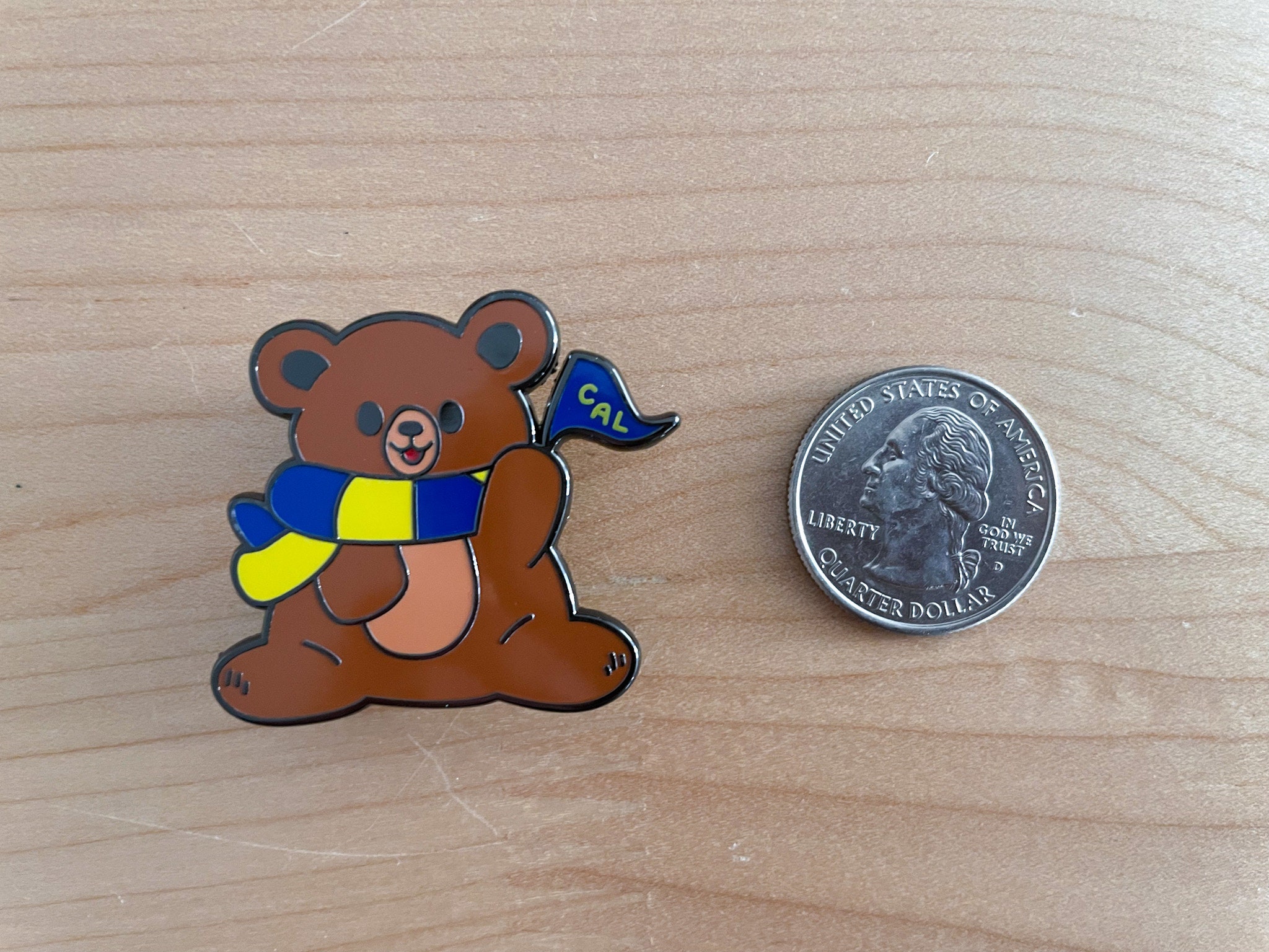 California Bear Pin Hard Enamel Pin College Pin - Etsy