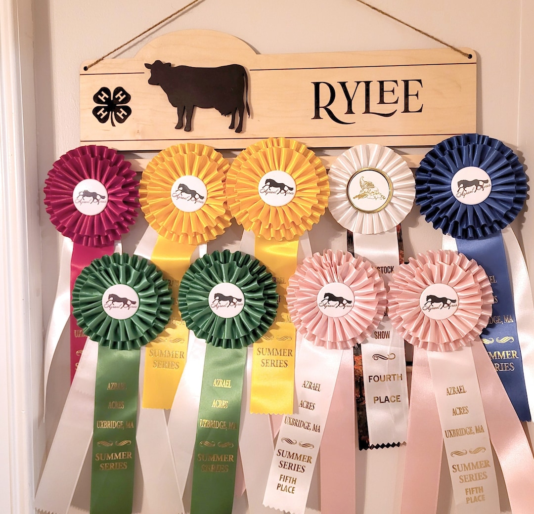 Personalized 4H Show Ribbon Holder: Livestock Award Display - Etsy