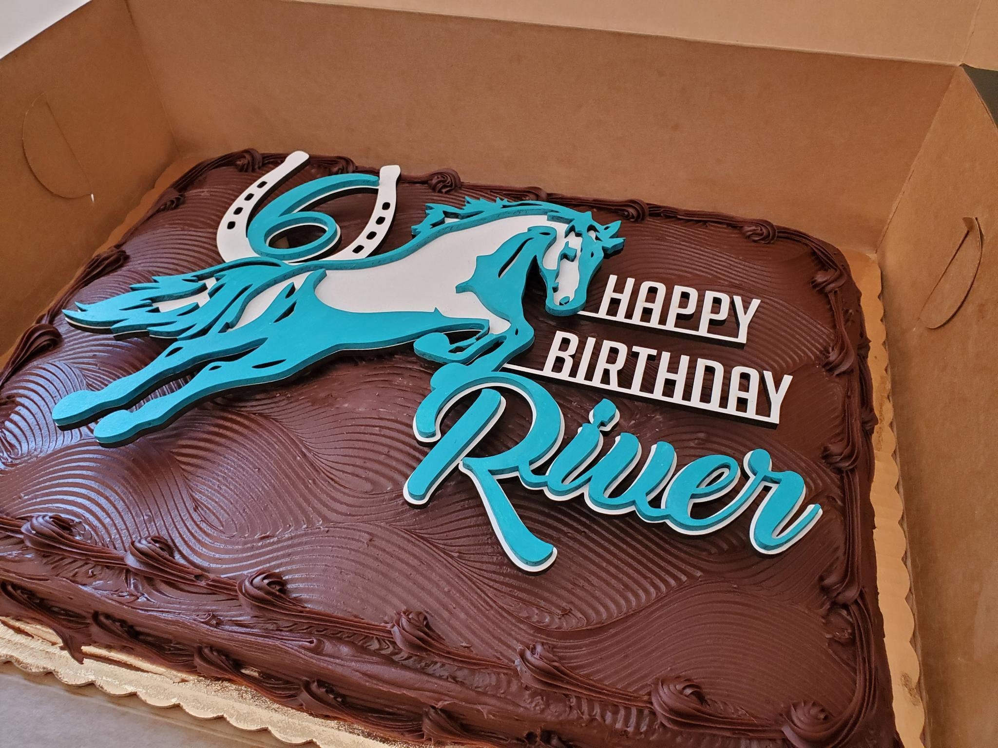 Birthday Cake Topper / Sheet Cake Topper / Flat Cake Topper | Etsy