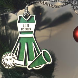 Personalized Cheer Ornament, Cheerleading Ornament, Cheer Gift for ...