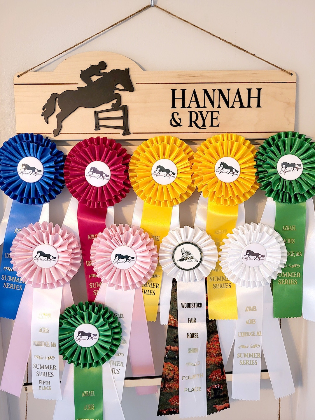 Personalized Horse Show Ribbon Holder: Equestrian Award Display - Etsy