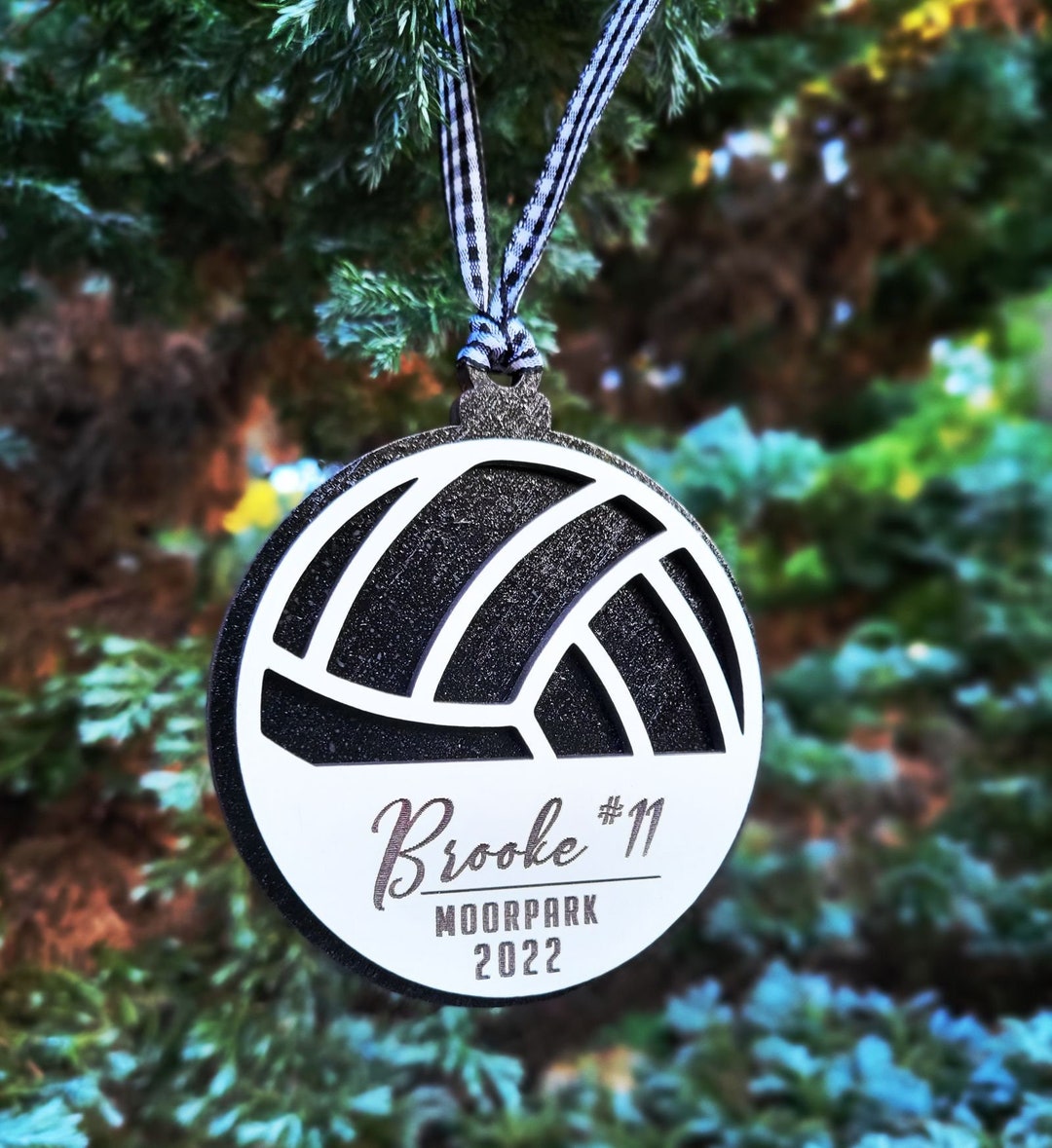 Personalized Volleyball Ornament, Laser Cut Team Gift - Etsy