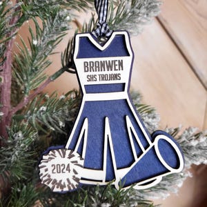 Personalized Cheer Ornament, Cheerleading Ornament, Cheer Gift for ...