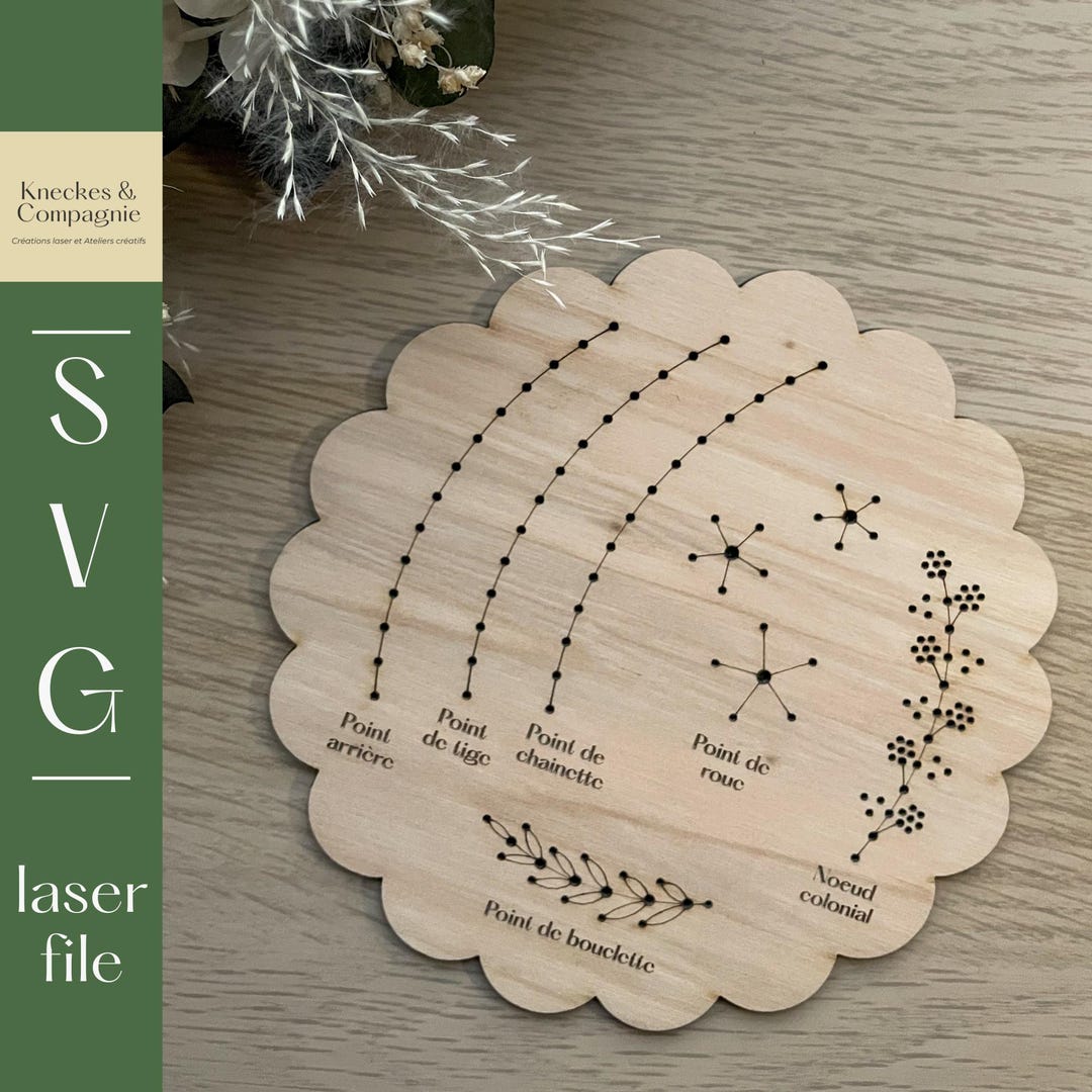 SVG Wood Embroidery Basic Stitches | Scoring Laser Cut File ...