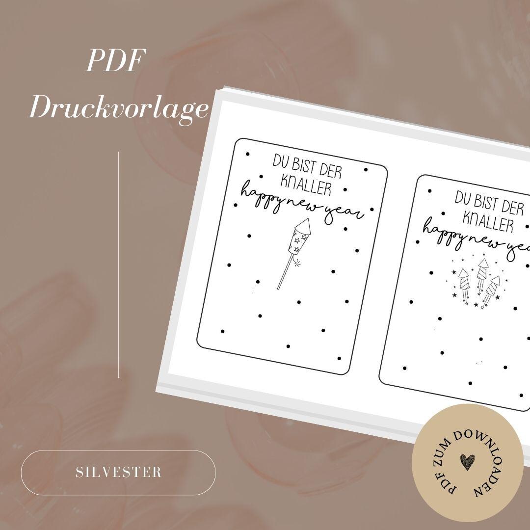 Print Template - File - Gift Card - New Year's Eve - Happy New Year ...