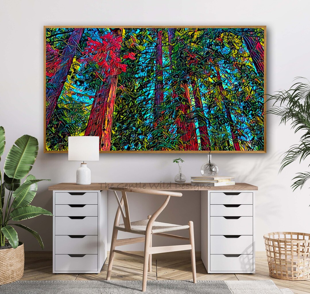 Redwood Trees Art for Frame Tv, California Redwoods Digital Wall Decor ...
