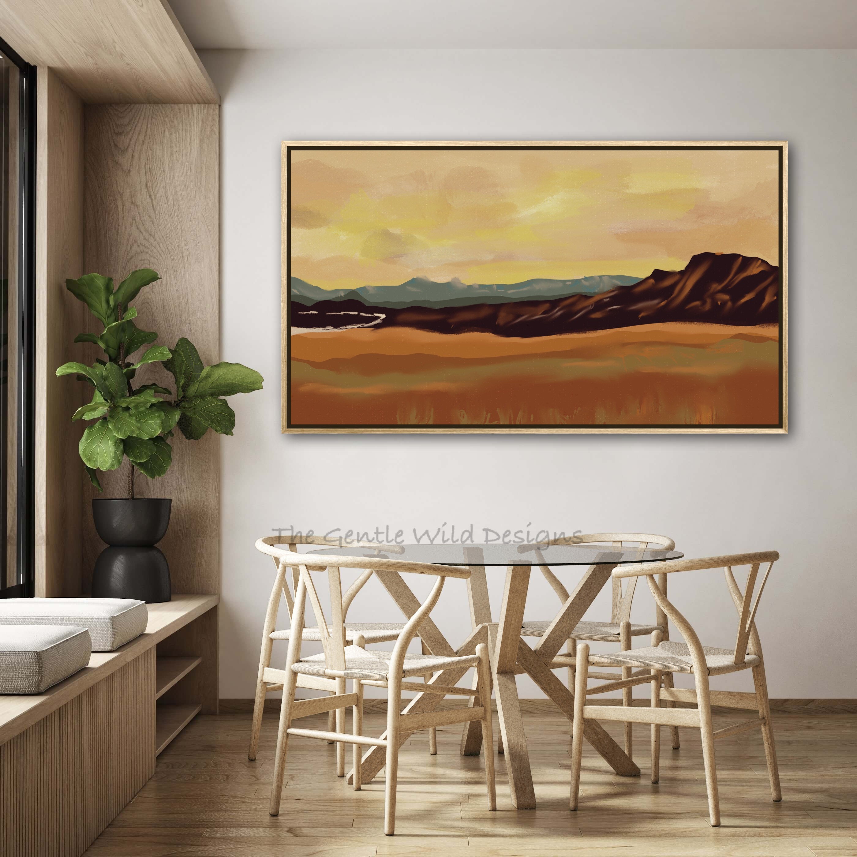 Sonoran Desert Landscape Earthtones Art for Frame Tv, Watercolor ...