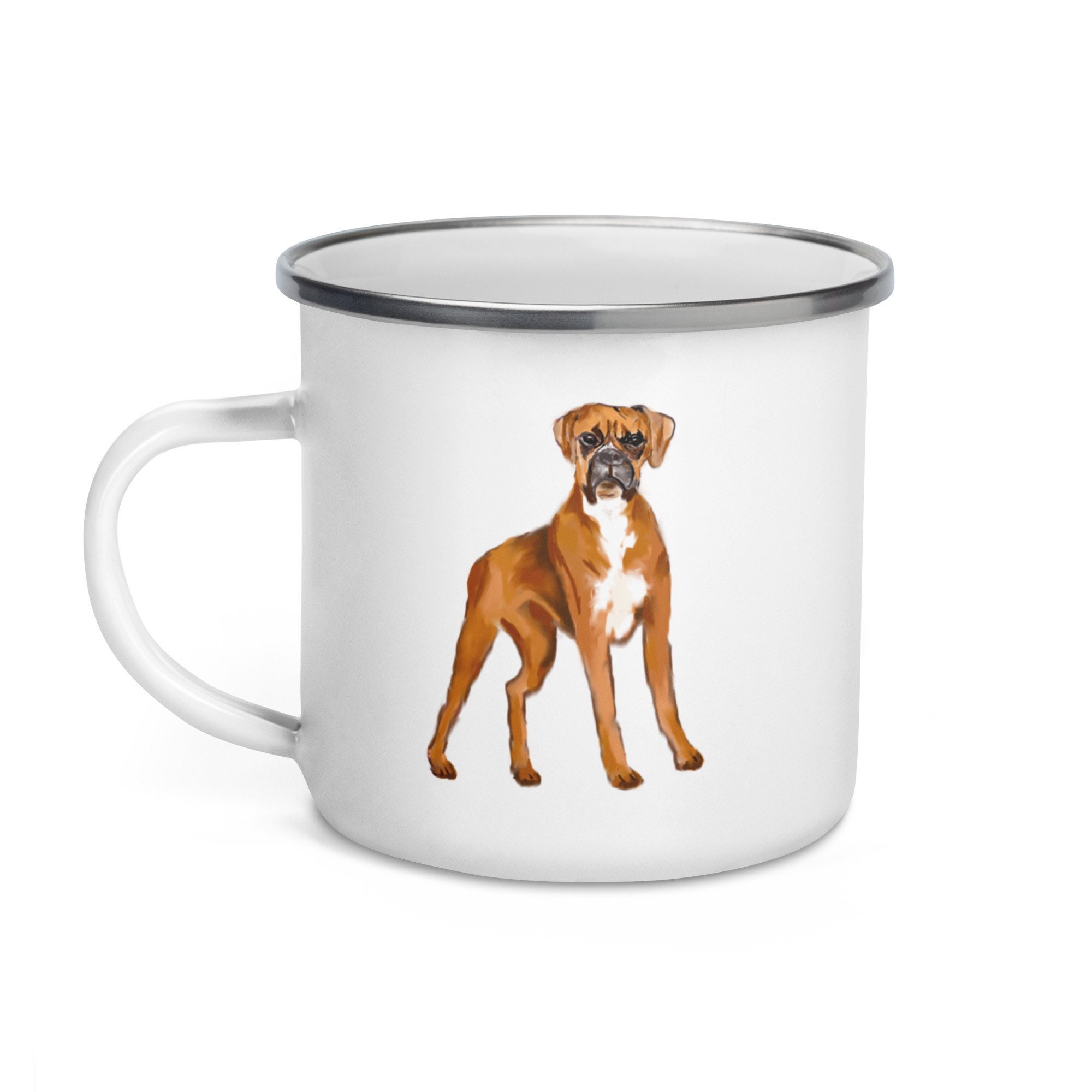 Boxer Dog Enamel Mug, Boxer Gift, Unbreakable Boxer Mug, Personalized ...