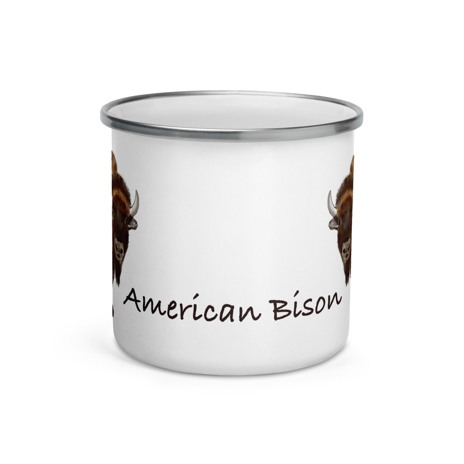 American Bison Enamel Mug Buffalo Mug Bison Gift Buffalo - Etsy