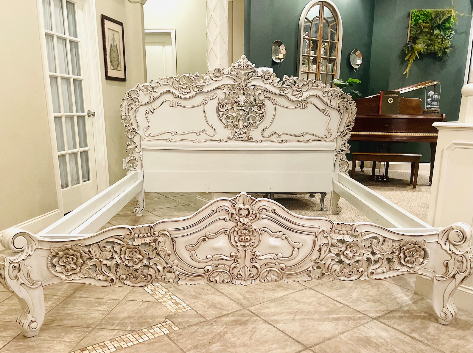 Exquisite Hand Painted King Size Bed - Etsy