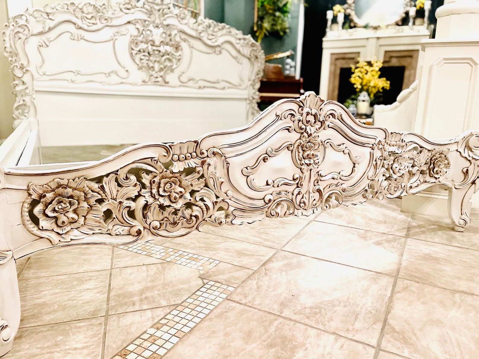 Exquisite Hand Painted King Size Bed - Etsy