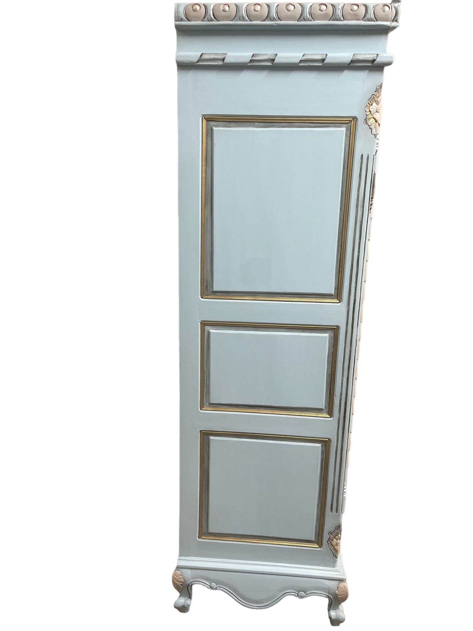 Handpainted French Style Armoire: Light Blue Distressed Wardrobe - Etsy