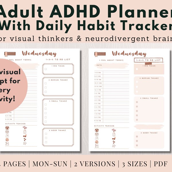 Pdf Adhd Planner - Etsy