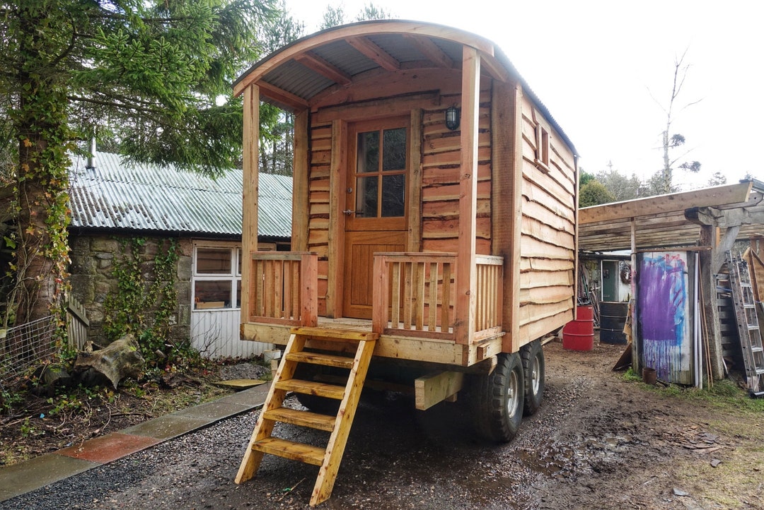 14x8ft Rustic Style Larch Clad Trailer Cabin - Etsy