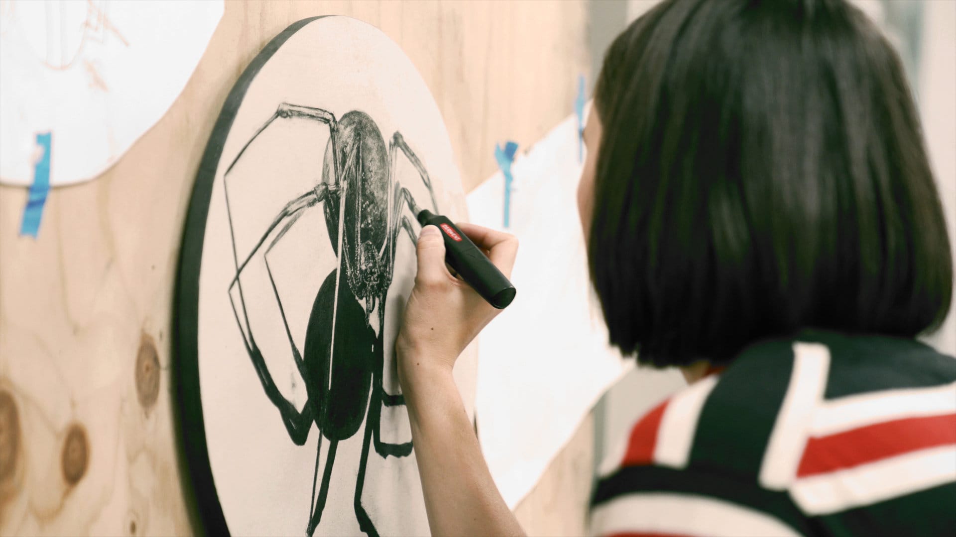 Hand Drawn Redback Spider Removable Fabric Wall Decal - Etsy