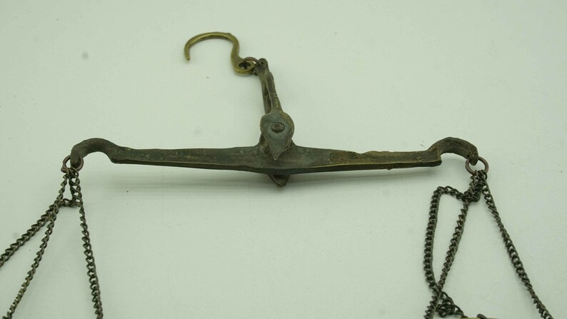 Old Metal Scale Brass Trebuchet Vintage Scale Pharmacy Scale Apothecary ...